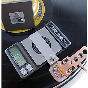 Riverstone Audio Precision RECORD LEVEL Turntable Stylus Tracking Force Pressure Gauge/Scale 100g, 0.005g Resolution (Graphite)
