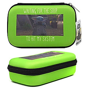 Star Wars The Child Molded EVA Green Pencil Case Holder with Zipper - Sturdy Hard Shell Case, Zipper Storage for Stationery Items, School Supplies Zip Pouch Organizer, Cute Pencil Bag for Kids - 8"