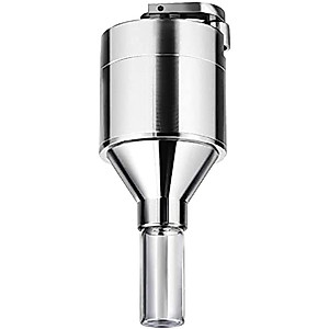 Spice Grinder Hand Mill Funnel Spice Crusher Funnel Shape Metal Grinder Fine Powder with Storage Bottle