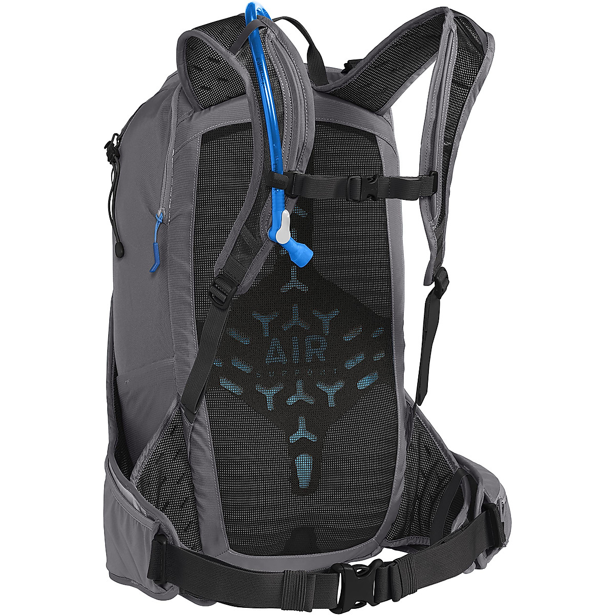 CamelBak Women's Shasta Hike Hydration Pack - Integrated Rain Cover , Castlerock Grey/Lake Blue, 100 oz