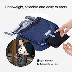 Hook On High Chair, Clip on Table High Chair with Dining Tray for Babies and Toddlers, Folding Flat Feeding Seat with Convenient Carry Bag for Home and Travel(Denim Blue)