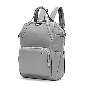 Pacsafe Women's Citysafe CX 17L Anti Theft Backpack-Fits 16 inch Laptop, ECONYL Gravity Gray, One Size
