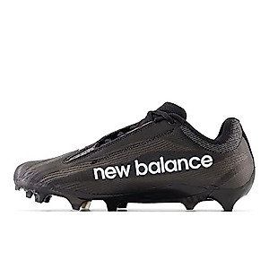 New Balance Unisex BurnX4 Lacrosse Shoe, Black/Blacktop, 13 Wide US Men