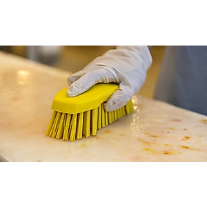 Vikan 38906 Brush,Scrub,Stiff,8",PP/PBT,Yellow