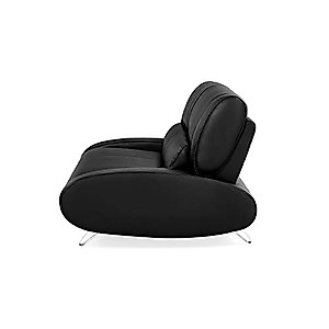 Zuri Furniture Modern Aspen Black Microfiber Leather Sofa