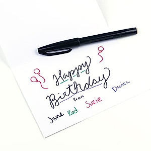 Pentel Sign Pen, Fiber-Tipped, Black Ink (S520-A), Box of 12