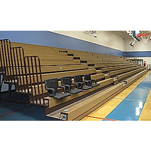 Home-Complete Wide Stadium Seat Chair Bleacher Cushion, 1-Pack, Black