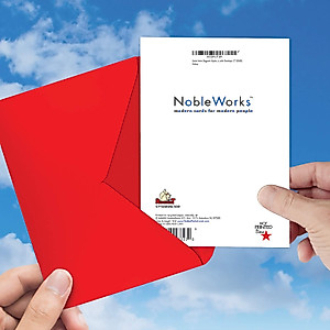 NobleWorks - Humorous Merry Christmas Card with Envelope (4.63 x 6.75 Inch) - Xmas Greeting Card Holiday Stationery Notecard - Santa Venn Diagram C7125XSG