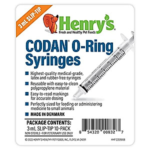CODAN Slip-Tip O-Ring Syringes, 3 mL (10 Pack)