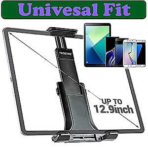 TECOTEC Cup Holder Tablet Mount, Adjustable 2 in 1 Car Phone & Tablet Cup Holder Phone Mount for All Cellphones & Tablets up to 12.9"