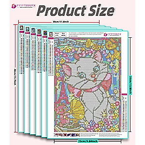 FFPTBNYX 6 Pack Full Drill Diamond Painting Kits for Adults&Beginners 5D DIY 6PCS Diamond Art Kits Paint with Round Diamonds and Gems for Home Wall Decor Gifts(11.8''x15.7'')