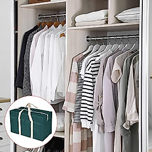 PATIKIL Closet Storage Bags, 19.7'' Length Clothes Blanket Organizer Foldable Bag with Carrying Handles for Bedding Clothing, Red