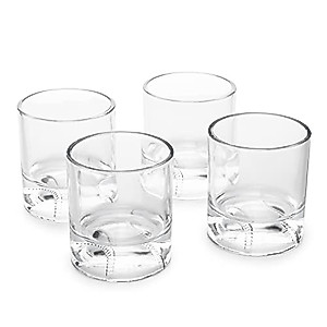 Baseball Whiskey Glass - 12oz Whiskey Glass by The Wine Savant - Perfect for Any Occasion, Baseball Lovers, Baseball Gifts, Baseball Themed Party, Baseball Birthday Gift Set (4)