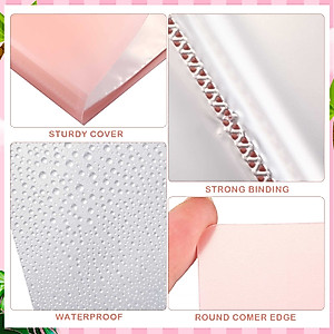 2 Pieces Diamond Art Painting Storage Book A2 A3 30 Pages Diamond Art Portfolio Folder Pink Art Binder for Presentation Artwork Report Photo Album, 17.3 x 13 Inch, 24.4 x 18.1 Inch