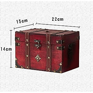Sewing Kit,Sewing Box,Household Old-Fashioned Wooden Sewing Box Set, with Thread/Needle/Scissors and Other Accessories, Suitable for Mothers, Grandma, Brown