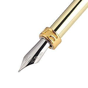 TOPINCN Retro Quill Pen Set Classical Metal Calligraphy Pen Kit Gift Box For Student(Black)