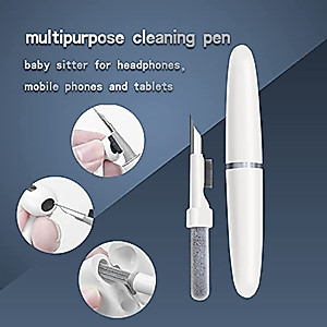 TIWABI 3 in 1 Cleaner Kit for Airpods 1 2 3 Pro Headphones Earbuds and Case Multi-Function Cleaner Kit with Brush and Soft Flocking Brush Multi-Function Cleaner Kit for Earphones Phone and Camera