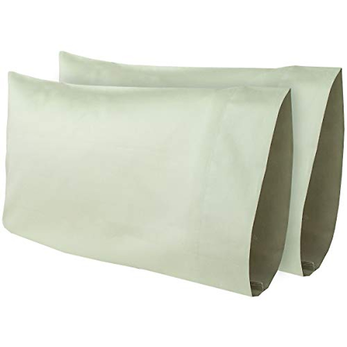 AB Lifestyles 2 Pack 12x18 300 Thread Count 100% Cotton Travel Pillowcase Travel Size, Toddler Size Pillowcase, Color: Sage (Made in The USA!)