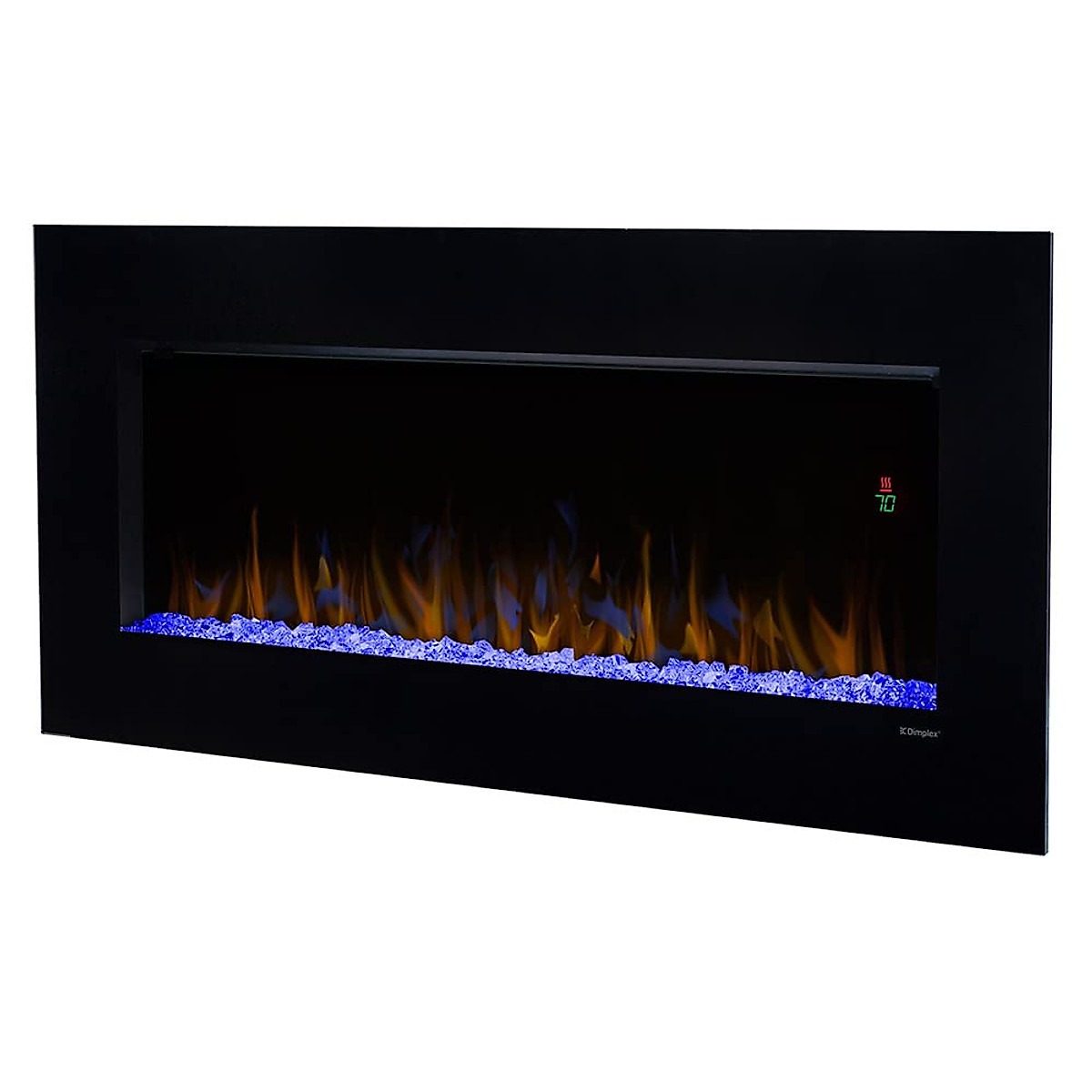 DIMPLEX DWF Series 43" Nicole Wall-Mounted Electric Fireplace with Acrylic Ember Bed (Model: DWF3651B), 4231 BTU, 120 Volt, 1240 Watt, Black