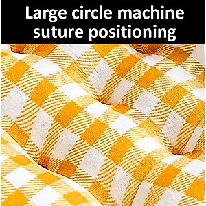 Chair Cushions for Dining Chairs 4 Pack - Kitchen Chair Cushions Set of 4, Non-Slip Seat Cushion Chair Pads, Dining Room Chair Cushions for Kitchen Room Decor 2" Thickness (Yellow, 4)