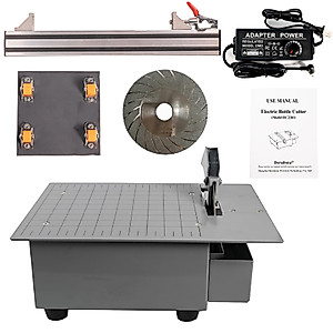 Deruilong Electric Bottle Cutter, Glass Bottle Cutter, Glass Cutter, Stain Glass Cutter Stone Cutter Brittle and Hard Materials Cutter Trim Saw - Rock, Stone, Glass Cutting, Trimming, Sawing Machine
