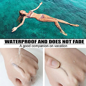 CAHIUYOA 1PCS Peel Off Tattoo Eyebrow Gel, Long-Lasting Waterproof Eyebrow Tattoo Makeup,Natural Elegant Eyebrow Tattoo Peel Off For All Types Of Eyebrows - Brown