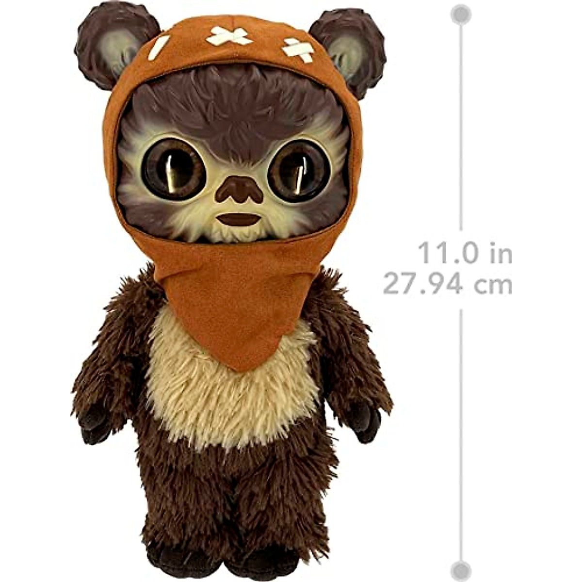 Mattel Star Wars Galactic Pals Plush Toy, Ewok 11-inch Soft Doll Set with Carrier & Personality Profile Card for Personalized Experience