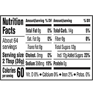 Kraft Hickory Smoke Slow-Simmered Barbecue Sauce, 17.5 oz Bottle