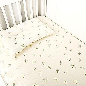 Muslin Crib Sheets 2 Pack for Girl and Boy, Breathable and Comfortable, Baby Crib Sheet Neutral, Fitted Crib Mattress & Toddler Bed Mattress 52 "X28