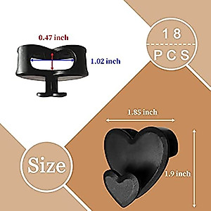 18 PCS Clothes Hanger Connector Hooks, Space Saving Hanger Extender Hooks, Cascading Hanger Hooks, Create Up to 5X More Closet Space, Closet Space Connection Storage Hooks for Closets (Heart)