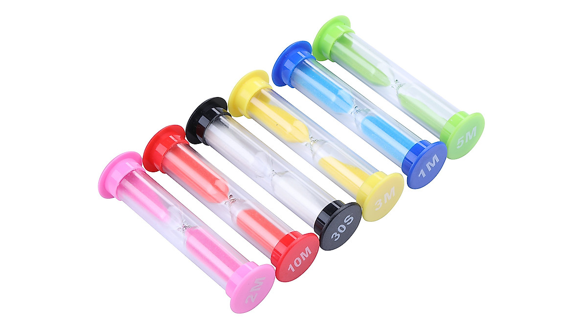 I-MART Multi-Color Sand Timer Set for Cooking & Games | 6 Pack
