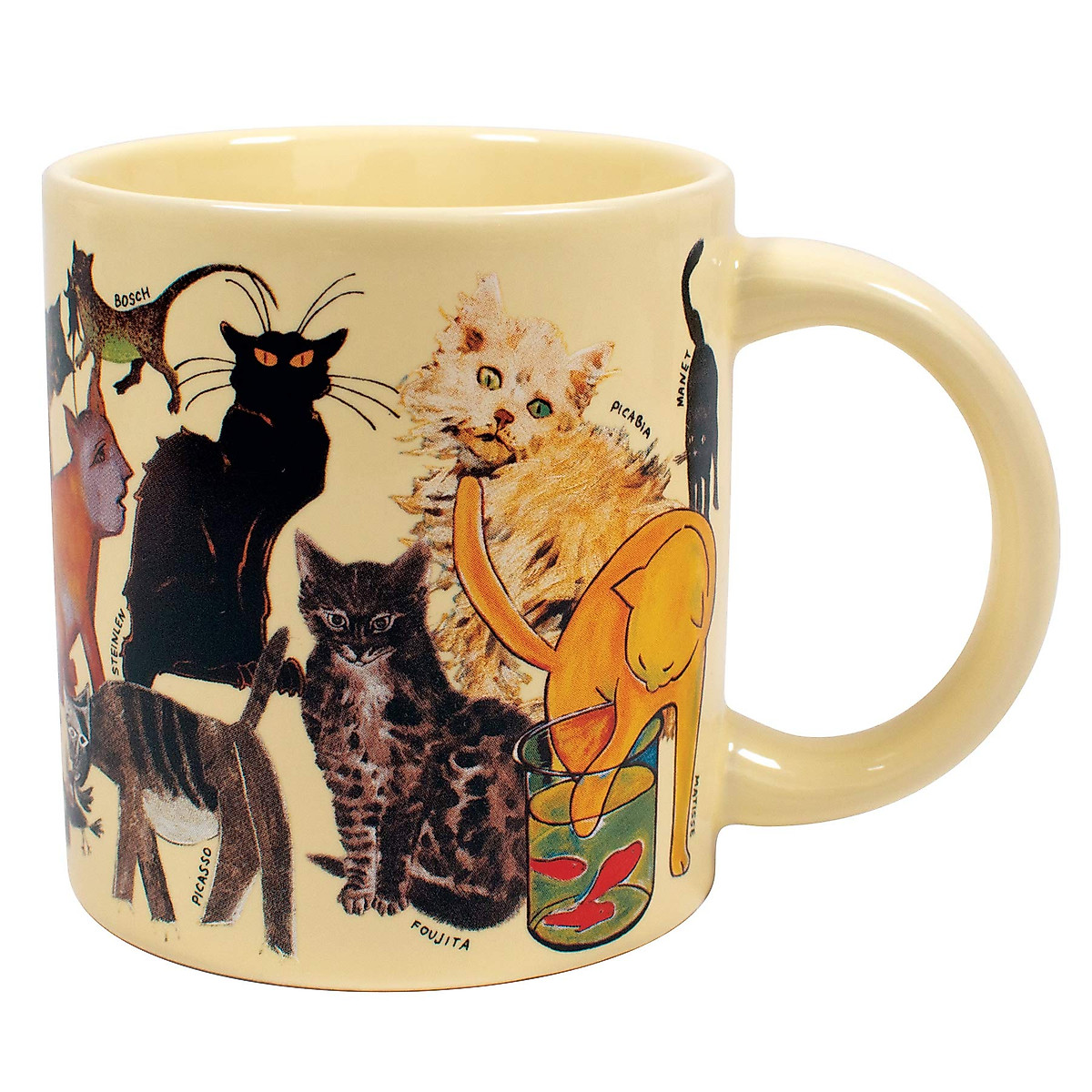 The Unemployed Philosophers Guild Artistic Cat Mug - Featuring Cats and Kittens from Famous Paintings Throughout Art History, Comes in a Fun Gift Box, 12 oz.