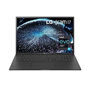 LG Gram 17Z90P Laptop 17" IPS Ultra-Lightweight, (2560 x 1600), Intel Evo 11th gen Core i7, 16GB RAM, 1TB SSD, Upgradeable Windows 10 Home, Alexa Built-in, 2X USB-C, HDMI, USB-A - Black