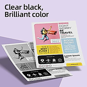 63XL Printer Ink for HP 63XL Ink Cartridges Black/Color Combo Pack Ink, High Yield Work with OfficeJet 3830 4650 4655 5252 5255 5258 Envy 4520 4512 DeskJet 2130 2132 3630 Printer (2 Pack)