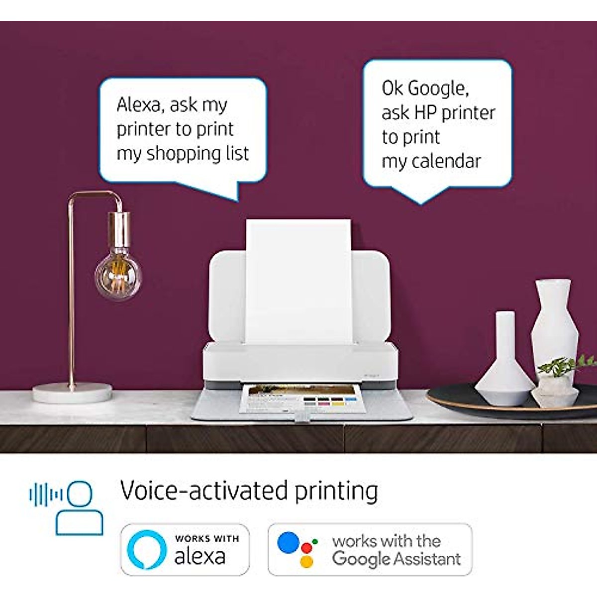 HP Tango X Smart Wireless Printer with Indigo Linen -cover – Mobile Remote Print, Scan, Copy, HP Instant Ink (3DP64A)