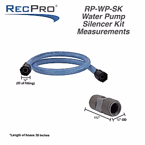 RecPro RV Water Pump Silencer Hose Kit | RV Plumbing | Fresh Water Tank Silencer