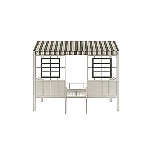 Little Seeds Rowan Valley Forest Loft Bed, Grey/Taupe, Twin