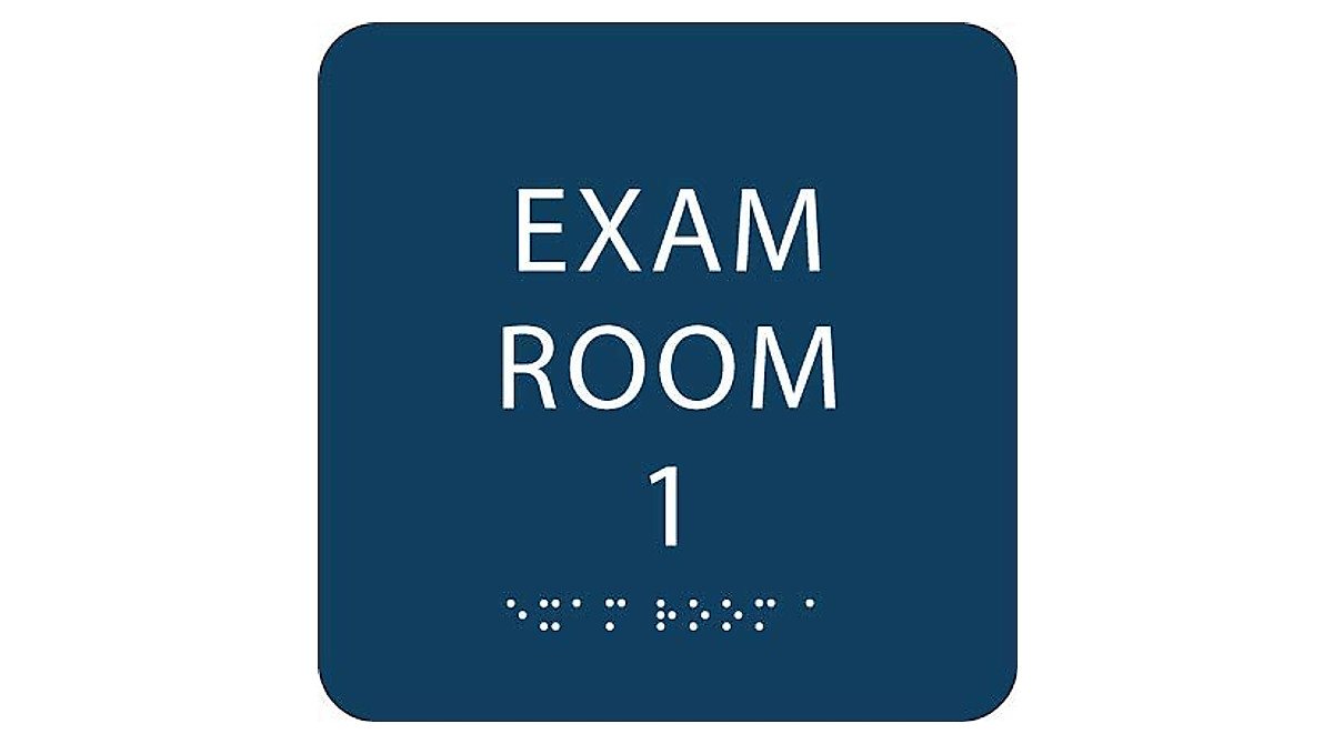 ADA Compliant Exam Room Sign - 6" x 6" Acrylic