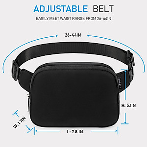 ZORFIN Fanny Packs for Women, Fashion Belt Bag with Adjustable Strap Small Waist Bag Hip Bum Bag Crossbody Bags for Travel Workout Running Hiking (Yellow)