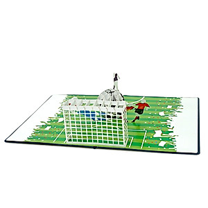 CUTPOPUP Birthday Card Pop Up, Birthday Card for Men, Fathers Day Card, 3D Greeting Card, Father's Day Card for Dad, Father in Law, Grandpa, Husband, Men, Son (Football)