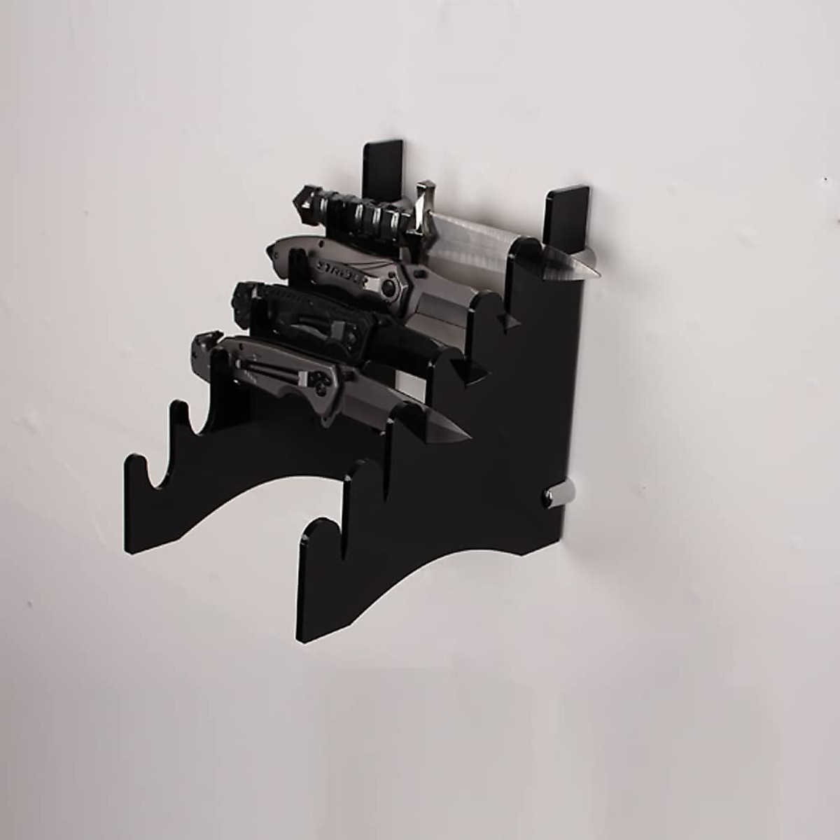 Dagger Rack Butterfly Knife Rack Knife Display Rack Acrylic Knife Storage Rack Wall Display Rack EDC Small Knife Rack (Black)