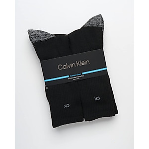 Calvin Klein Men's Crew Socks - 5 Pairs Performance Cushion Comfort Crew Socks - Breathable Athletic Socks for Men (7-12), Size 7-12, BlackGrey