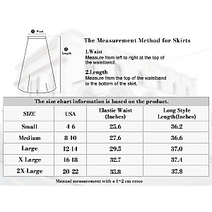 Yincro Women's Flowy Maxi Skirt Summer Pleated High Waisted Casual Long Skirts with Pockets (White Polka Dot Black, L)