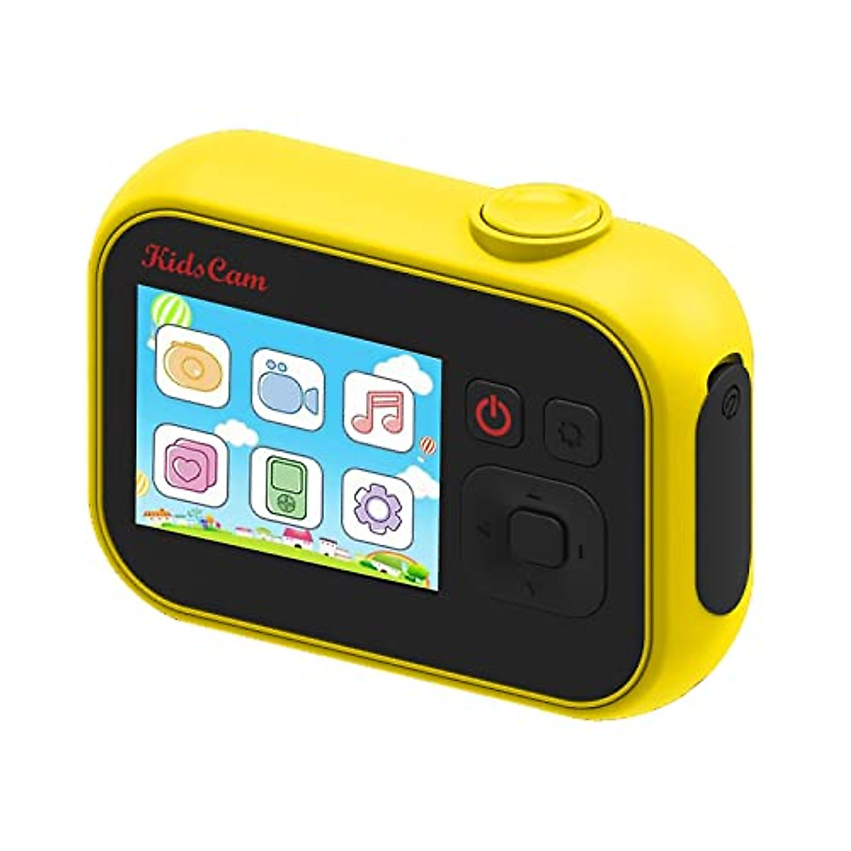 Boddenly Mini Cartoon Children's Camera,Rechargeable Electronic Camera,2 Inch IPS Display,Insertable 32G SD Card (Yellow, One Size)