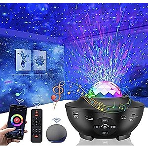 vercarnon Galaxy Projector Star Projector for Bedroom, Smart WiFi Galaxy Night Light Projector with Remote & Phone APP 10 Color Effects Work with Alexa & Google Asistant