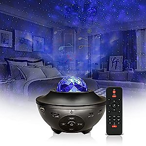 Sertuluz Galaxy Projector Light Ocean Wave Projector,3 in 1 Starry Night Light Projector Bedroom w/LED Nebula Cloud and Bluetooth Music Speaker As Gifts Decor Birthday Party Wedding Bedroom Living