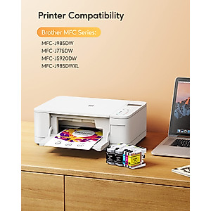 Kogain Compatible LC20EXXL Ink Cartridges Replacement for Brother LC20EXXL Ink cartridges, Work for Brother MFC-J985DW MFC-J775DW J5920DW Printer 10-Pack(4 Black, 2 Cyan, 2 Magenta, 2 Yellow)