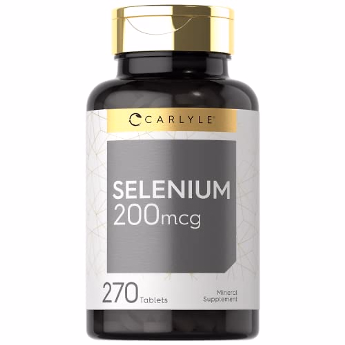 Selenium Supplement | 200mcg Tablets | Vegetarian, Non-GMO, Gluten Free | by Carlyle