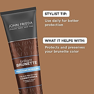 John Frieda Brilliant Brunette Multi-Tone Revealing Moisturizing Conditioner 8.45 oz (Pack of 3)