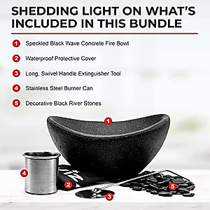 Vizayo Tabletop Fire Pit for Patio - 11 x 5.3 inch Indoor Outdoor Table Top Firepit Bowl - Use Gel Fuel Cans, Bioethanol or Isopropyl Alcohol - Tabletop Fireplace for Balcony, Patio Decor - Black